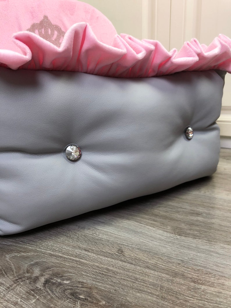 Gray and Pink Dog Car Seat Luxury Pink Pet Driving Kit | Etsy