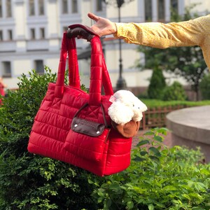 Red Designer Dog Carrier Bag for Small Dog Bag Puppy Bag Warm - Etsy