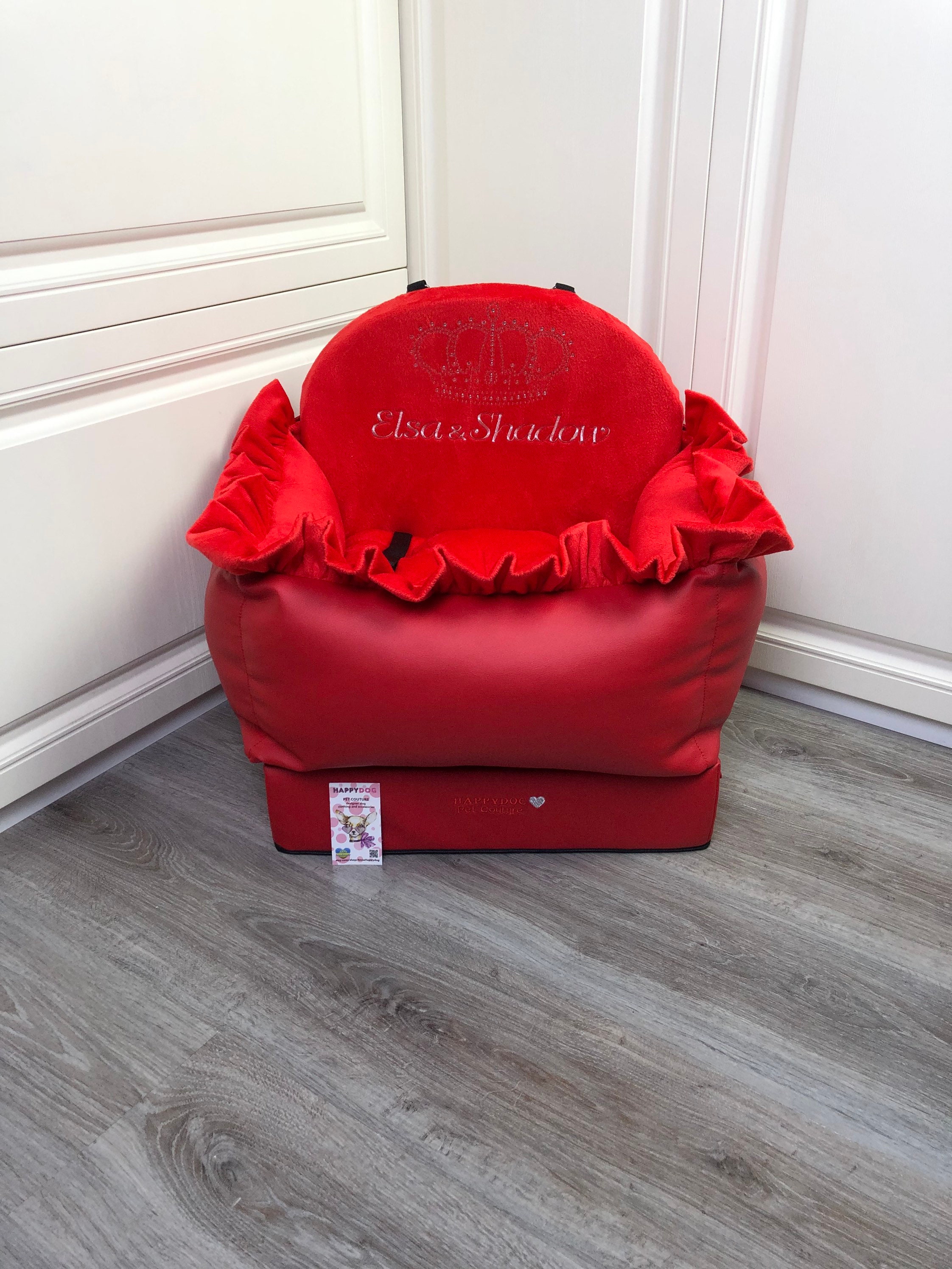 Red Car Seat for Dog Luxury Red Pet Driving Kit Designer Dog - Etsy