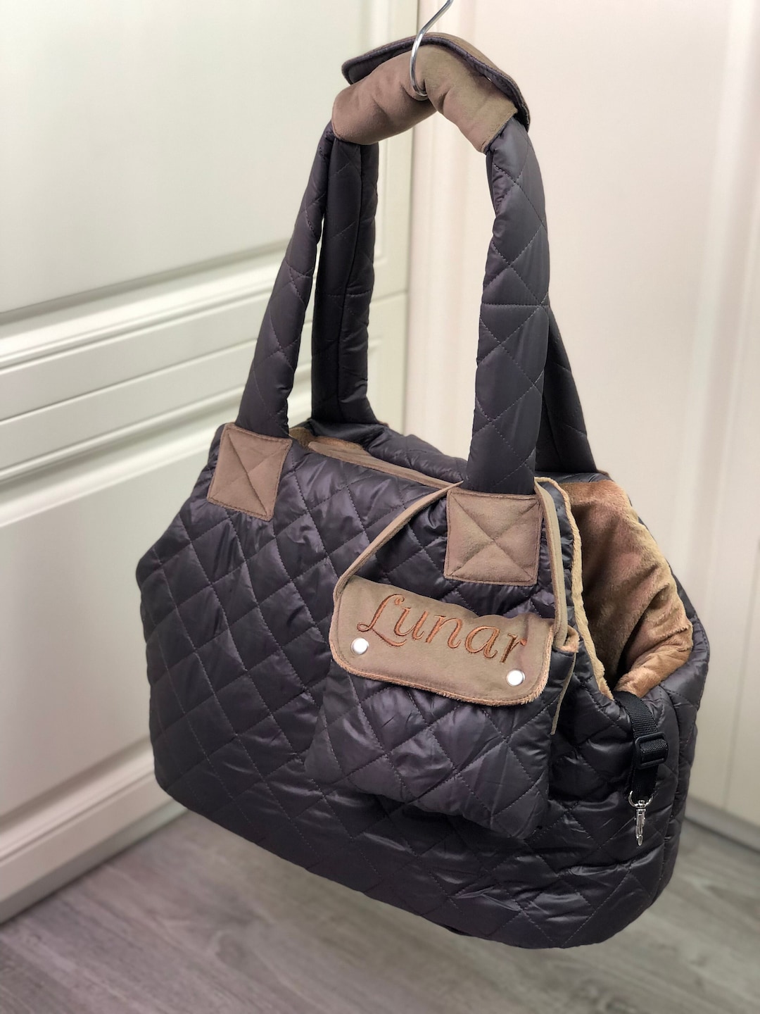 Brown Soft Dog Carrier Winter Dog Bag Puppy Soft Carrier Waterproof Dog ...