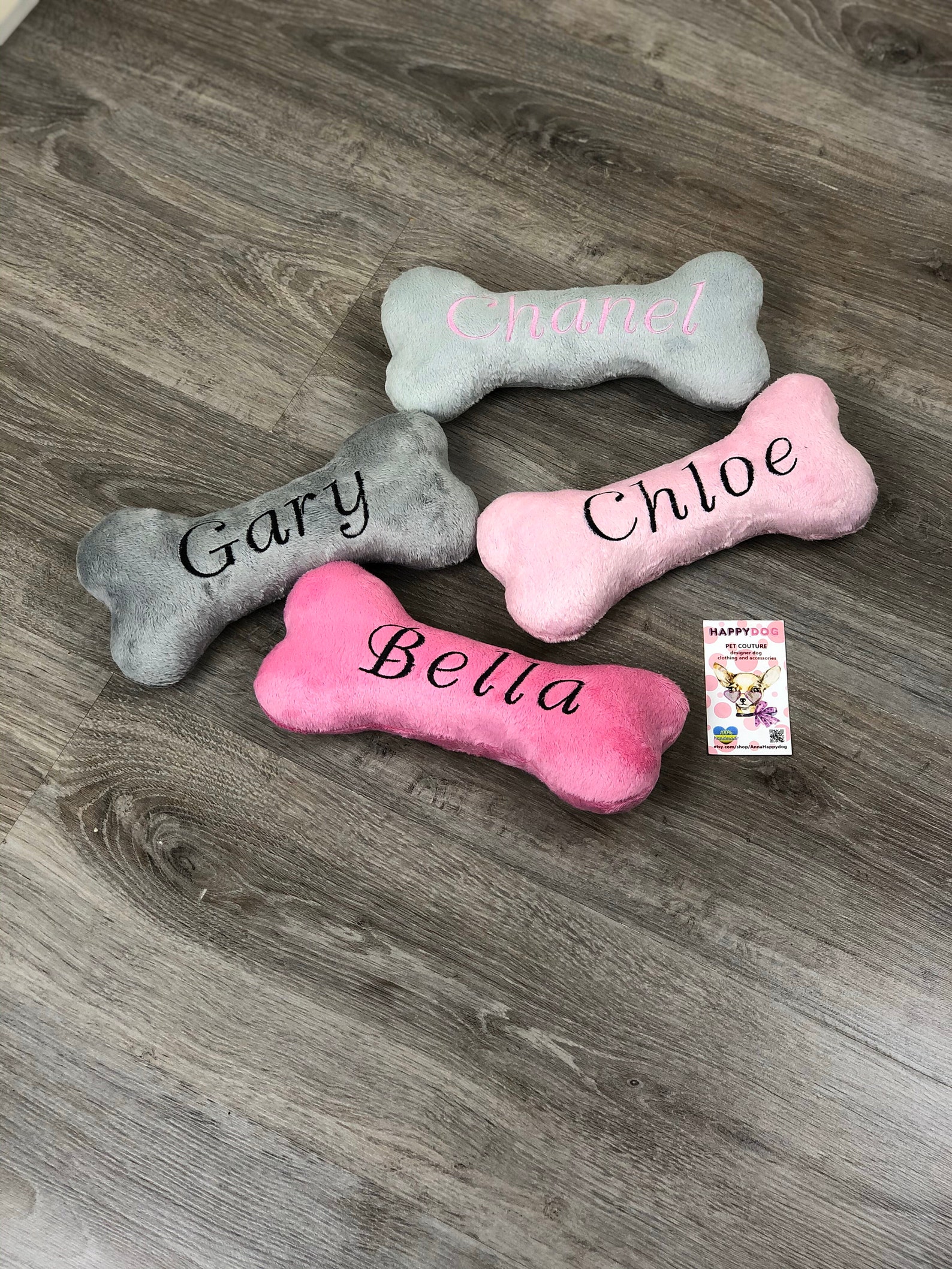 Personalized Dog Bone Toy: Embroidered Plush Dog Pillow - Etsy Canada