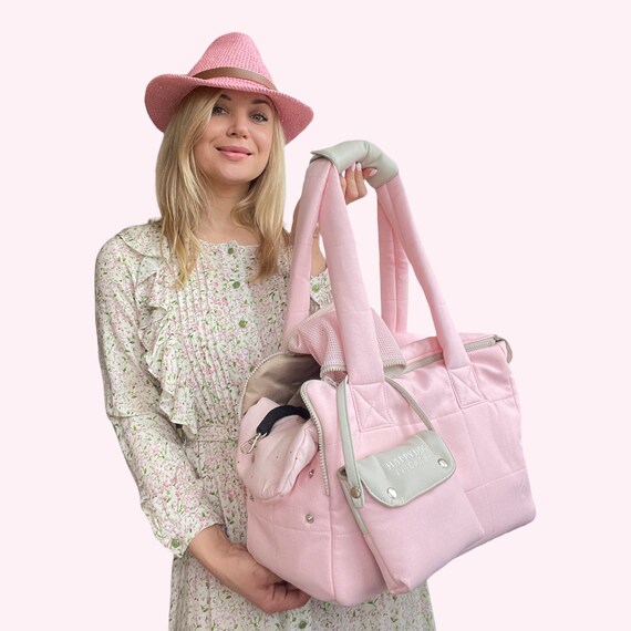Baby Pink and Cream Designer Dog Carrier Exclusive Dog Carrier - Etsy