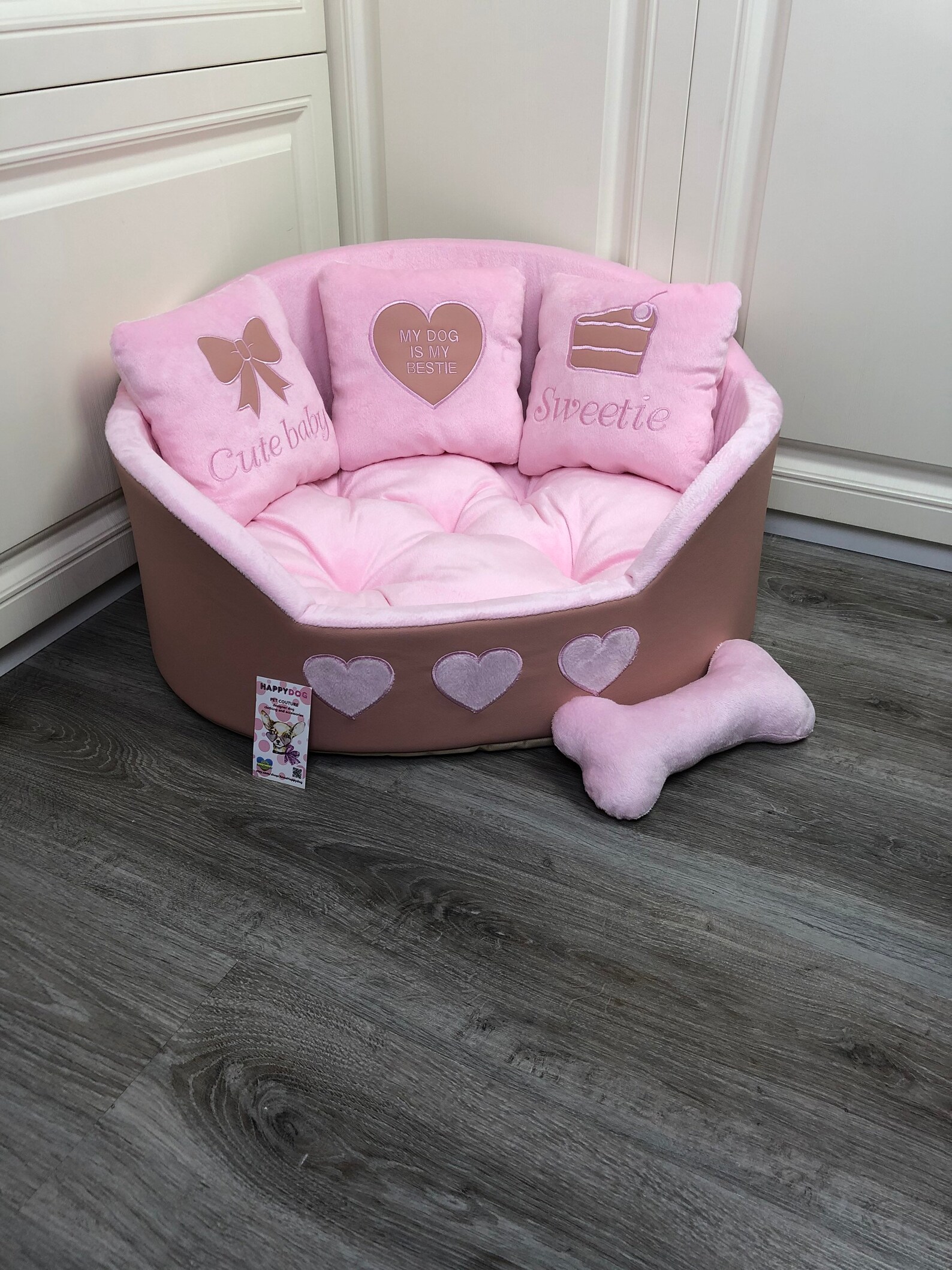 Blush and Baby Pink Luxury Princess Dog Bed Designer Pet Bed | Etsy