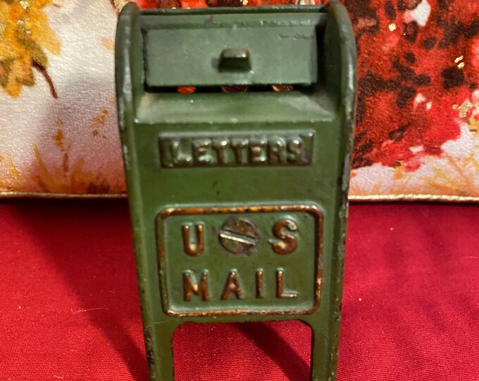 Vintage Cast Iron Post Office Mailbox Bank. - Etsy