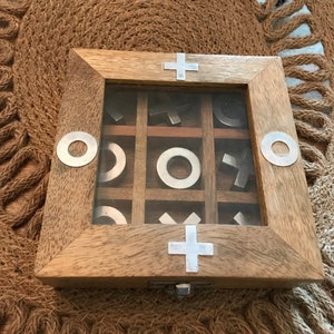 Tic Tac Toe Vintage Noughts and Crosses Game Wooden Board - Etsy