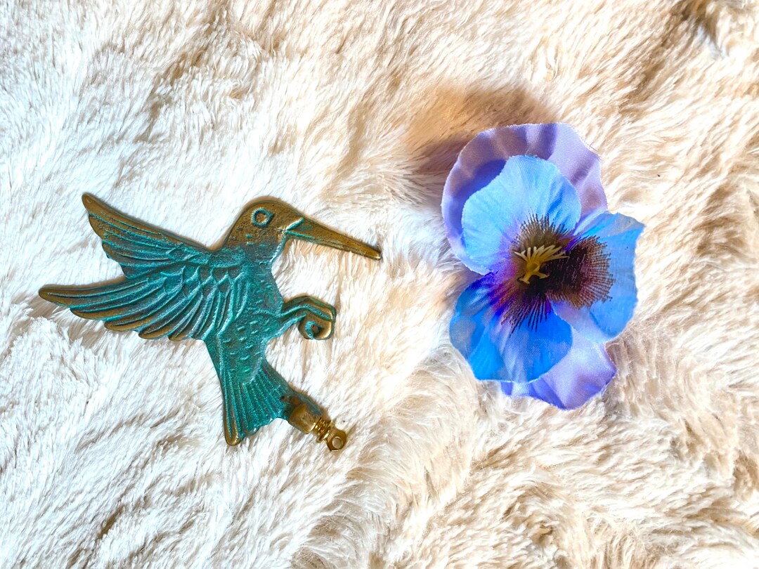 Vintage Brass Hummingbird Lamp Finial, Bird Lamp Topper. - Etsy