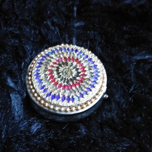 Metal Mosaic Glass Pill Box. - Etsy