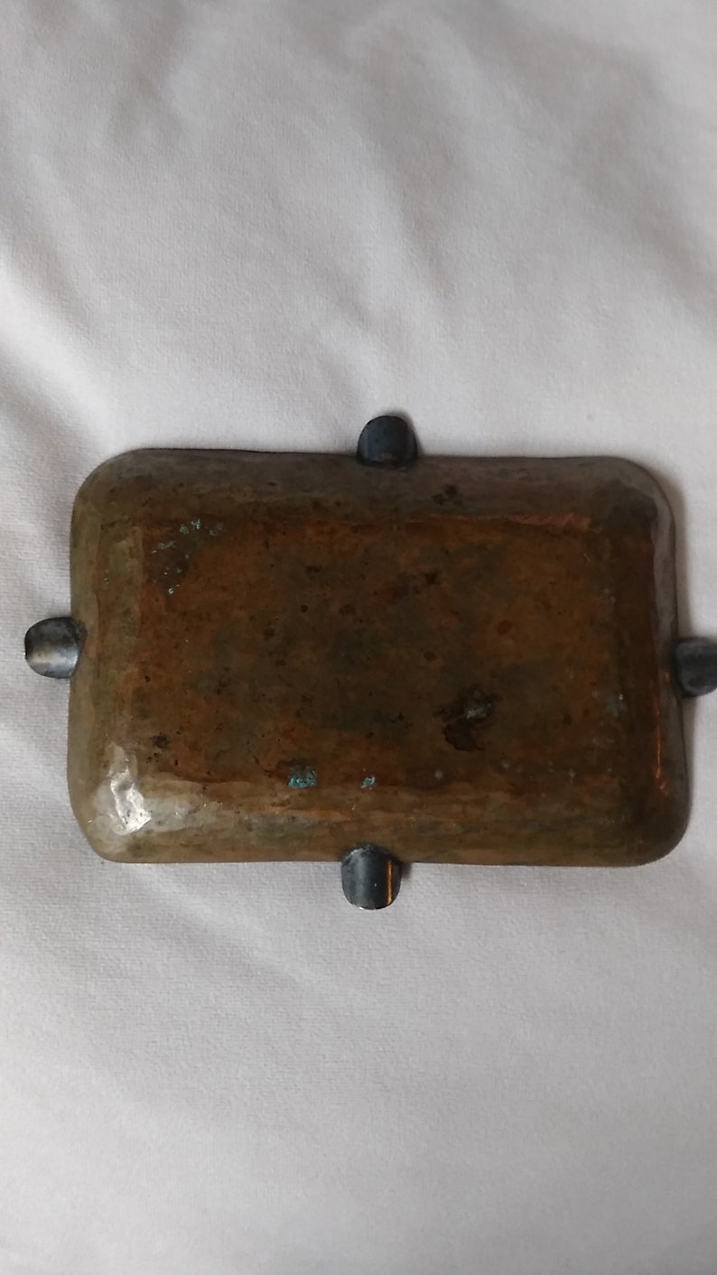 Vintage Brass Hammered Tobacco Ashtray Inca Aztec Mayan | Etsy