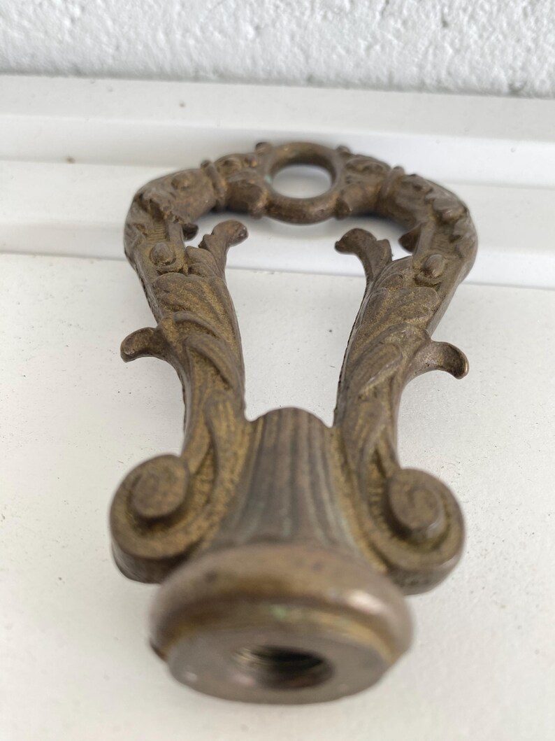 Vintage Big Solid Brass Lamp Finial, Flag Pole End. - Etsy