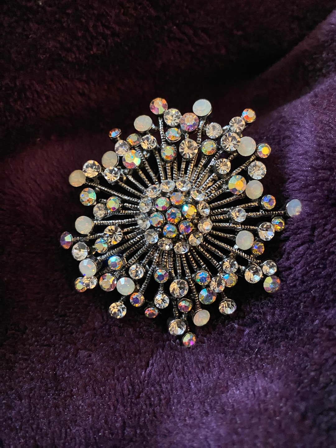 Vintage Fashion Swarovski Snowflake Brooch. - Etsy