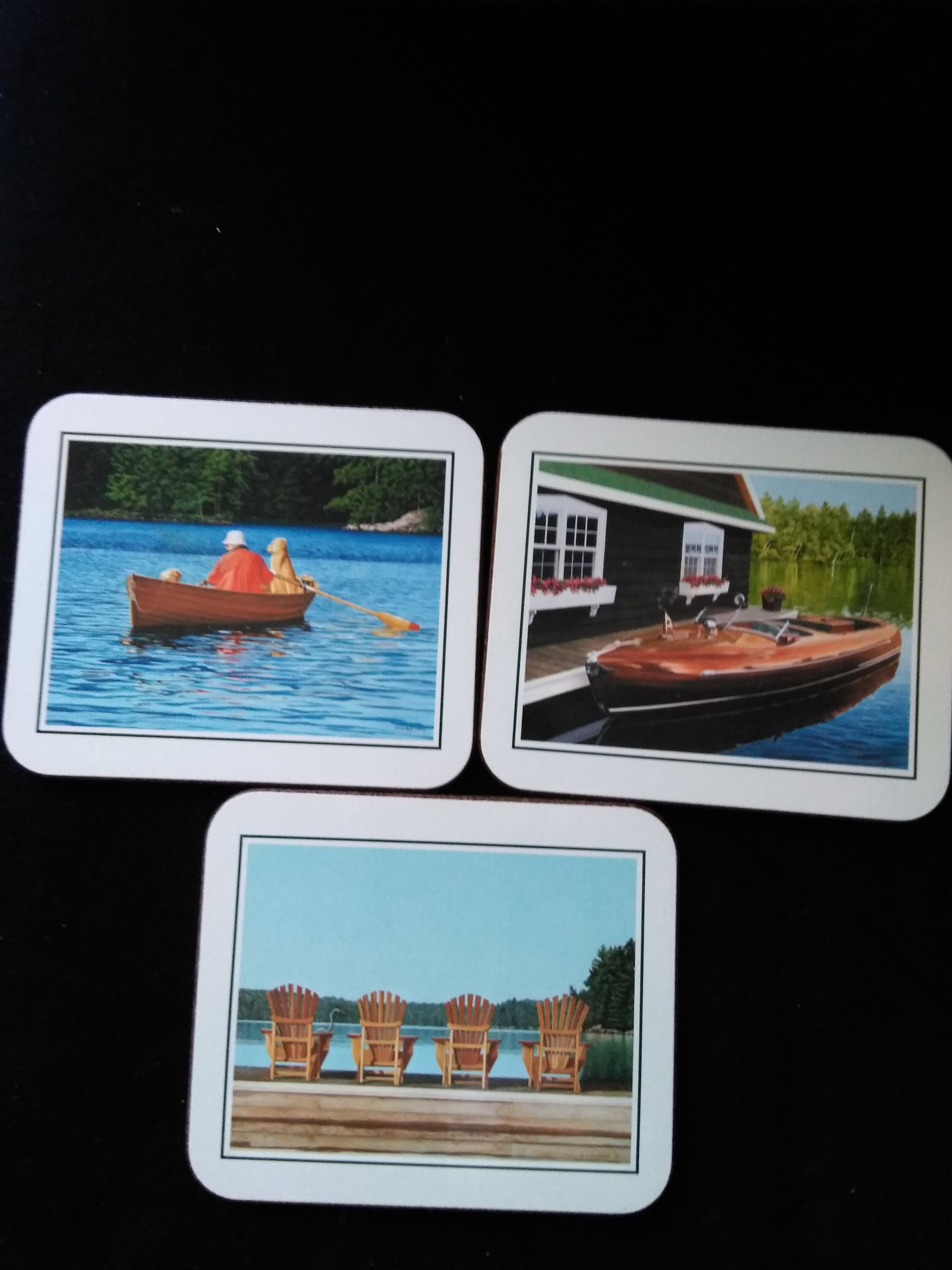 Vintage Summer Scenes Coasters. Six Nautical Coasters Summer - Etsy