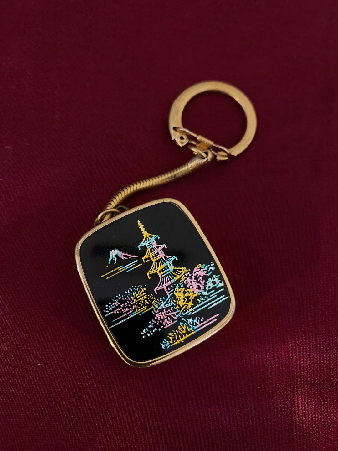 Vintage Chokin Sankyo Musical Keychain Signed Music Box. - Etsy
