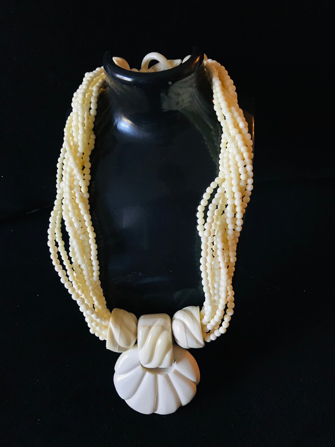 Vintage Celluloid Statement Necklace, Cat Walk Necklace. - Etsy