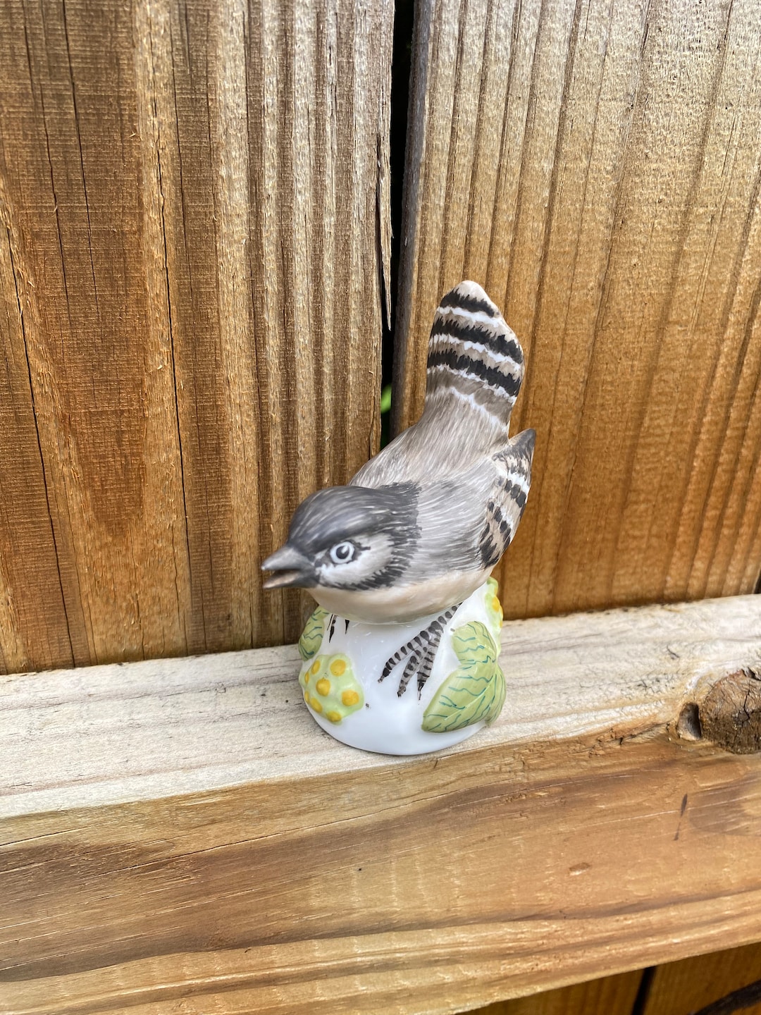 Vintage Rare English Crown Staffordshire Bird Linley Adams House Wren ...