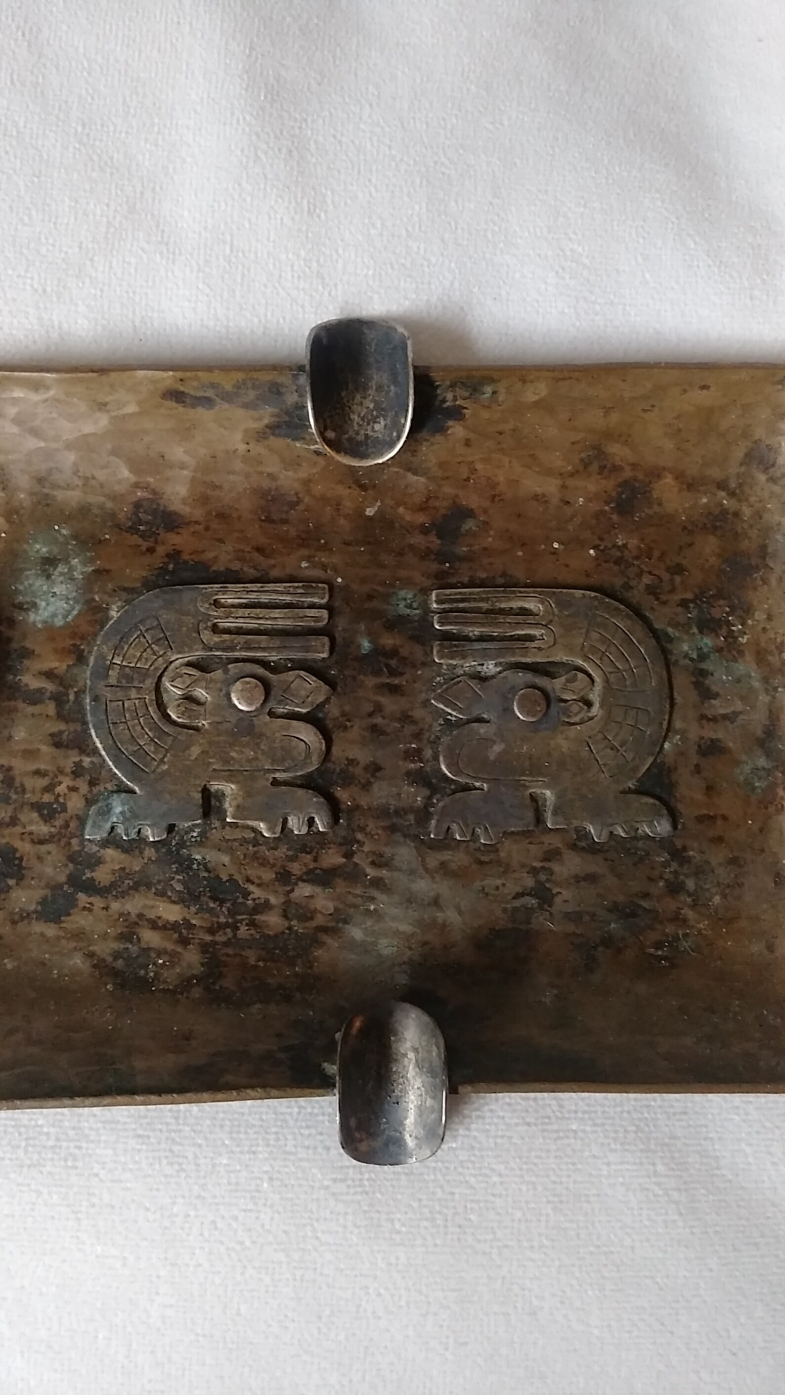 Vintage Brass Hammered Tobacco Ashtray Inca Aztec Mayan | Etsy