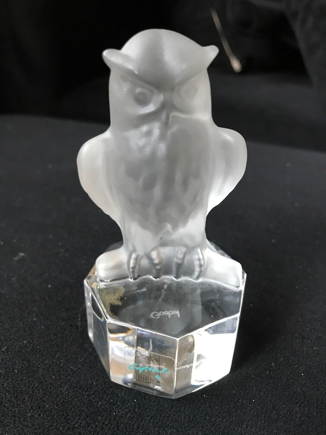 Goebel Crystal Signed Horned Owl Figurine Paperweight - Etsy