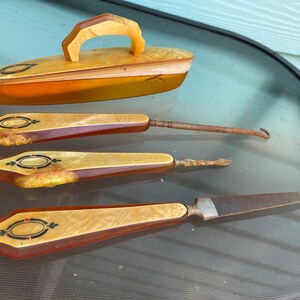 Antique Celluloid Collectible Manicure Set, 4 Pcs. Look Pictures ...
