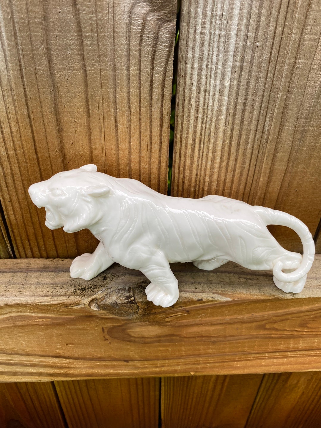 Vintage Mid Century Ardalt Japanese White Porcelain Glazed Tiger. - Etsy