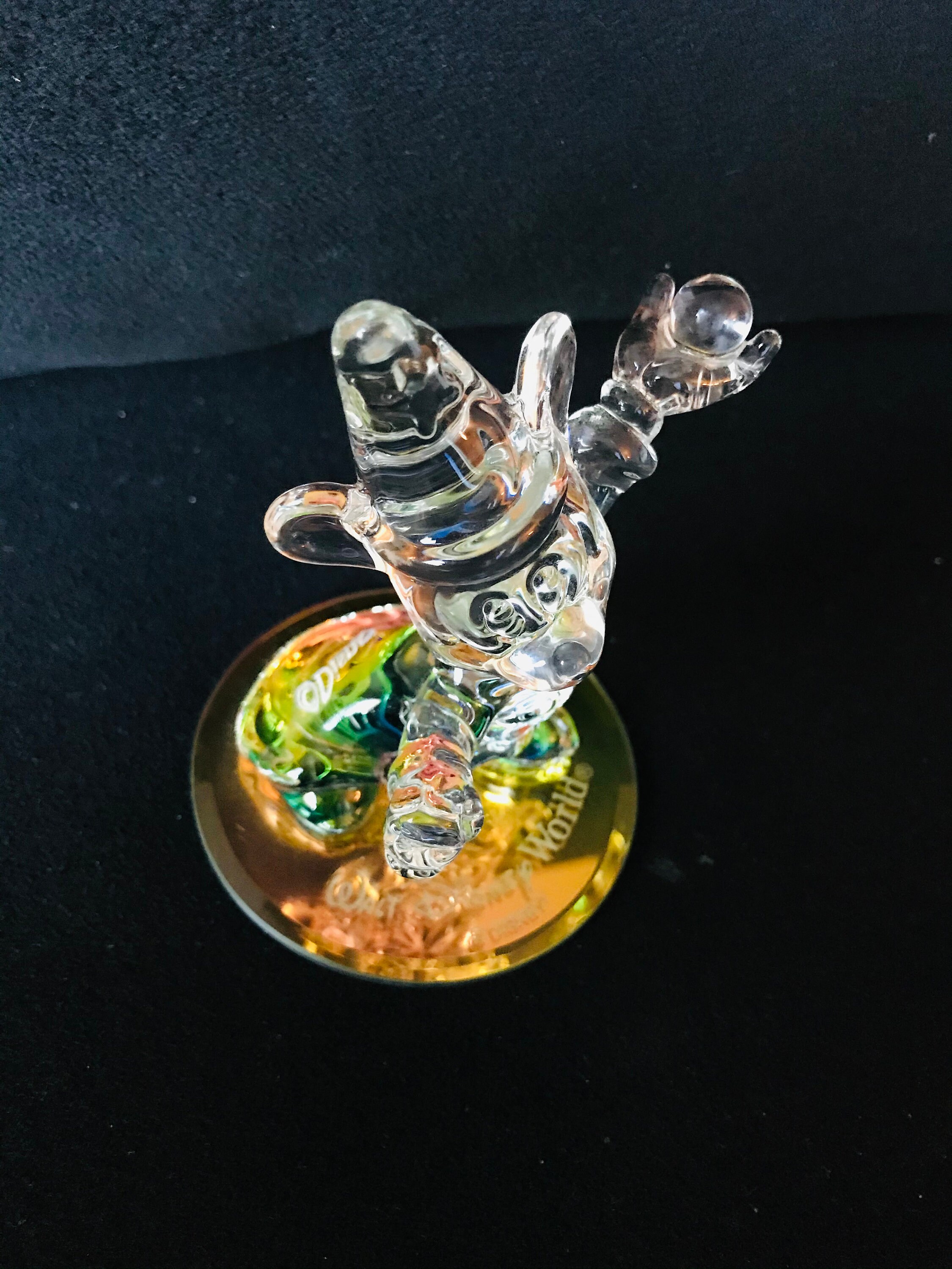Vintage Mickey Mouse Wizard Glass Collectible Figurine. - Etsy
