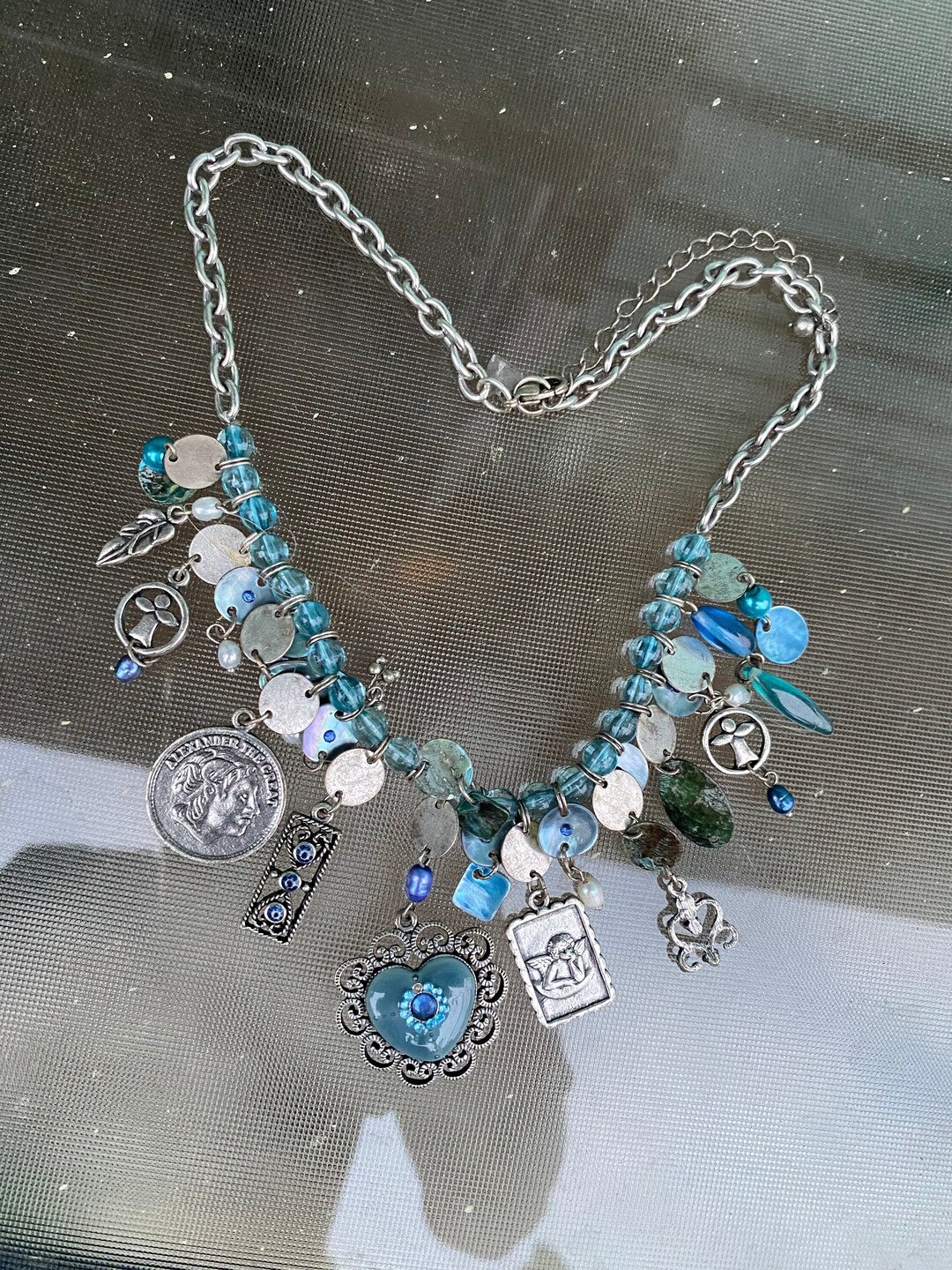 Vintage Cookie Lee Necklace With Beautiful Metal Charms. - Etsy