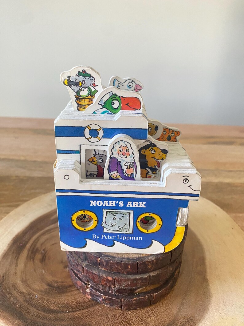 Vintage Noahs Ark Mini House Book Peter Lippman 1994 Children's Board ...