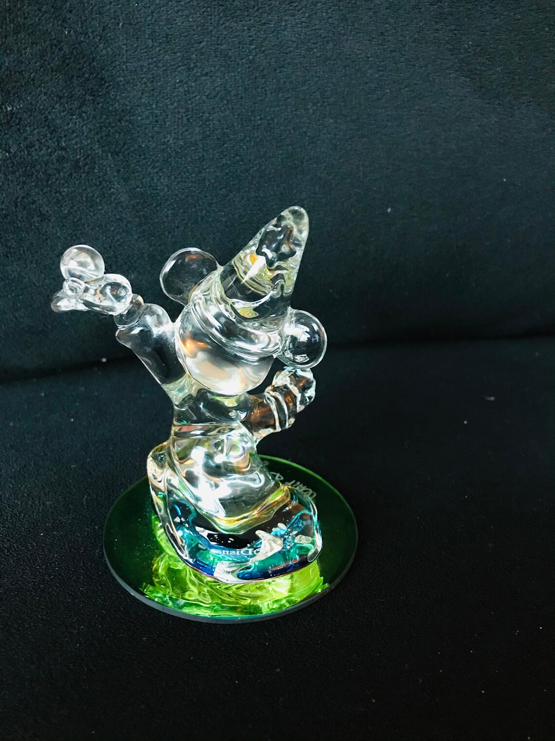 Vintage Mickey Mouse Wizard Glass Collectible Figurine. - Etsy