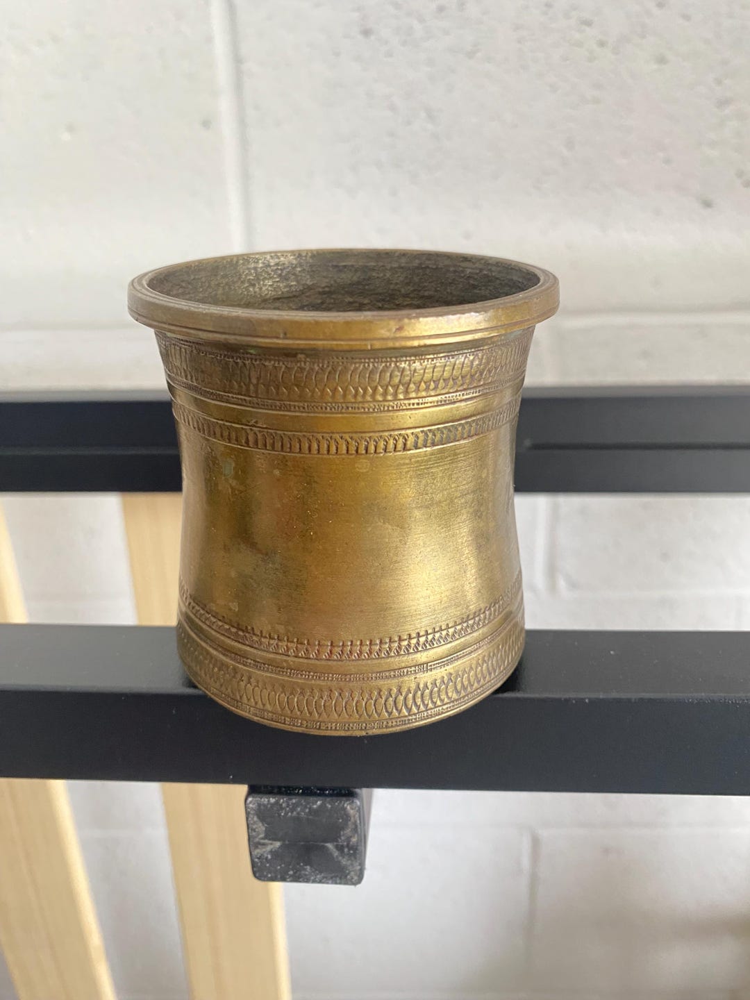 Antique Brass Handcrafted Tribal Holy Water Pot, Panch Patra ...