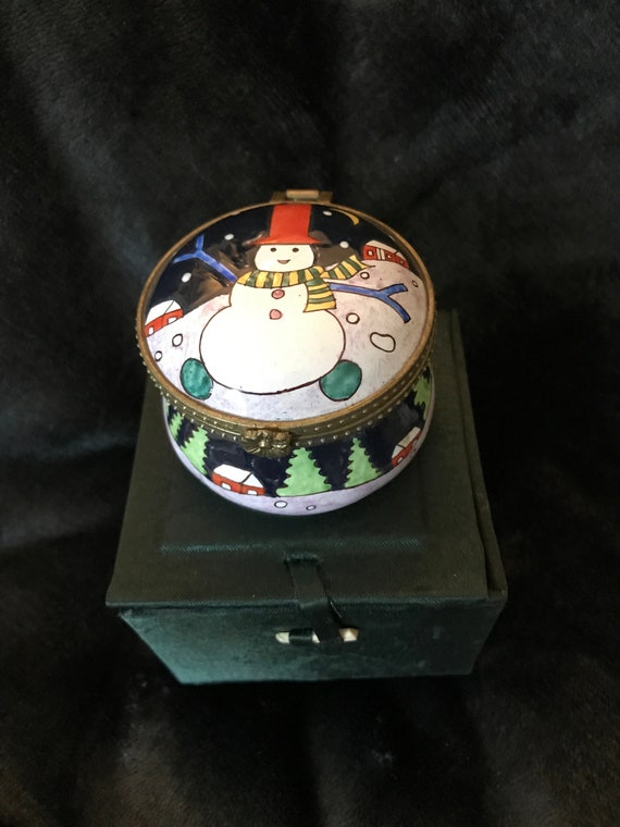 vintage snowman trinket - Gem