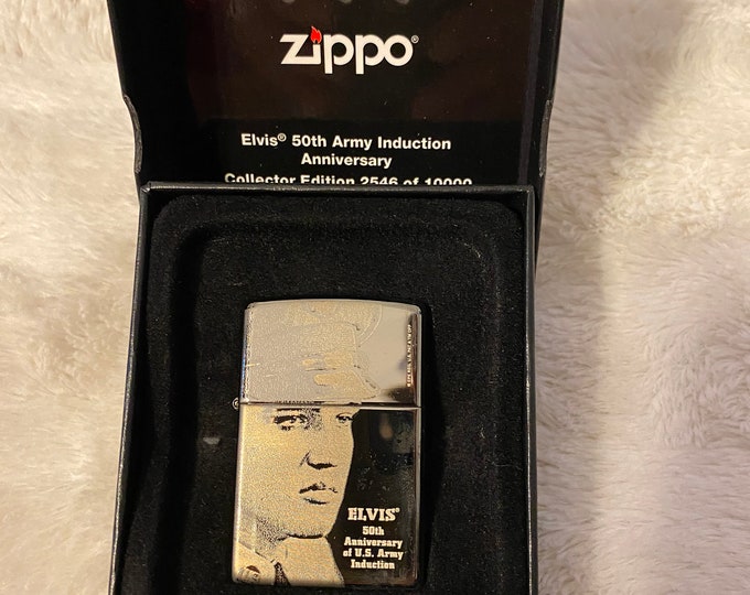Limited Edition Elvis Presley Zippo Lighter - 50th Anniversary US Army ...