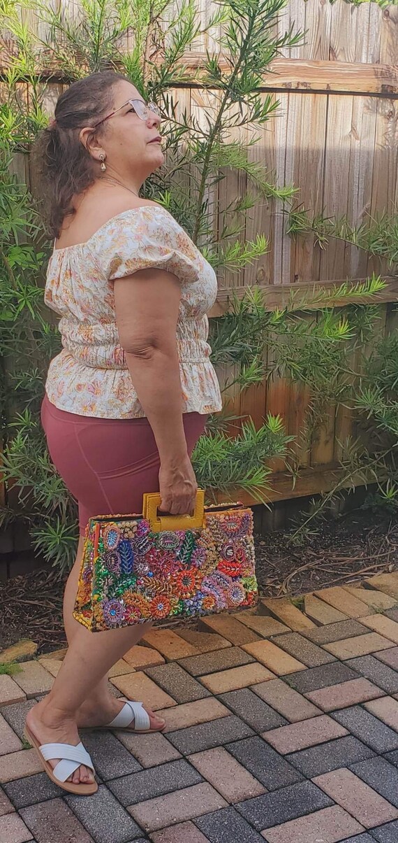 LAURA LEE'S DESIGNS Multi-Colored Sequin Handbag With… - Gem