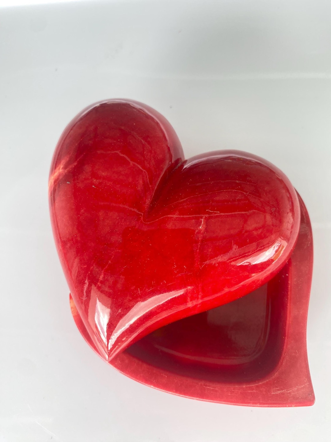 Red Marble Heart Trinket Box, Valentine’s Day Gifts. Look Pictures. - Etsy