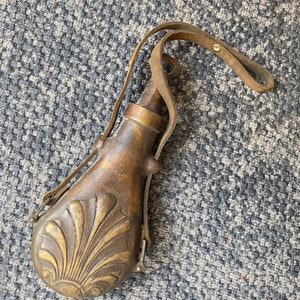 Antique Mid 1800s Era Style Brass and Zinc Powder Collectible Flask. - Etsy