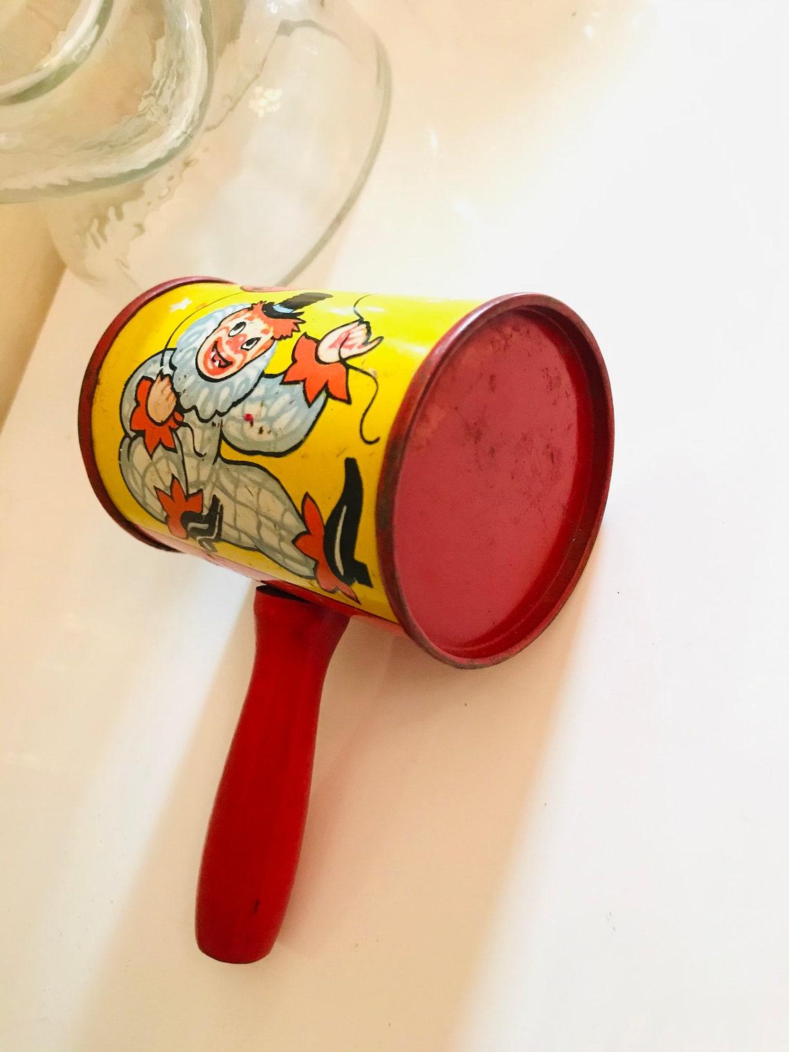 Vintage US Metal Noise Maker Tin Rattle With Clowns. | Etsy