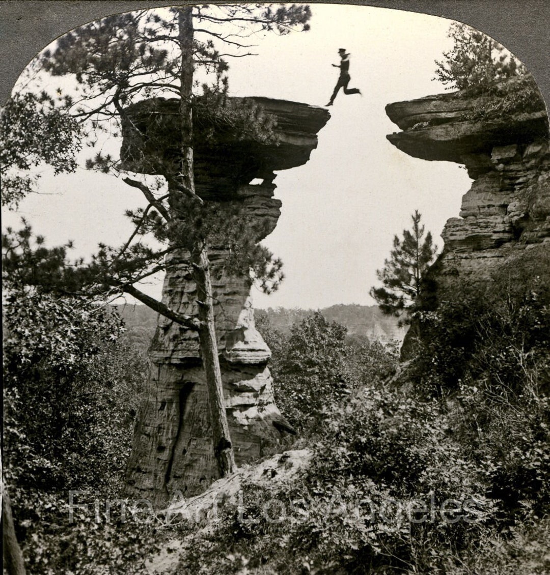 Keystone View Co. Photo "wisconsin Dalles" Leaping the Cliffs - Etsy