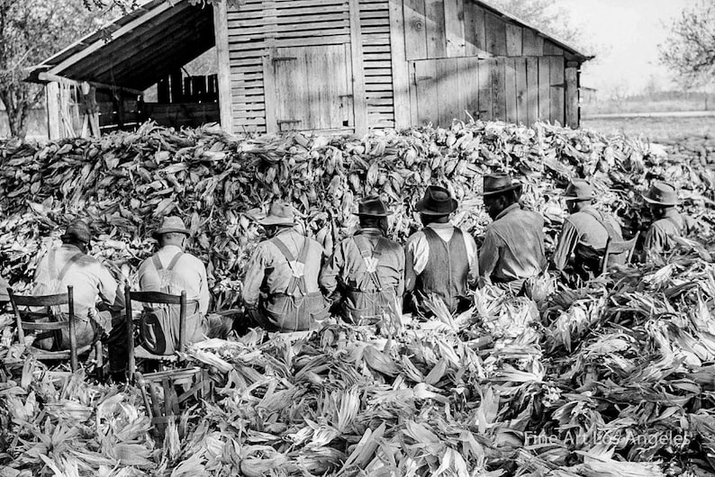 Marion Post Wolcott Photo, "corn Shucking" North Carolina, 1939 - Etsy