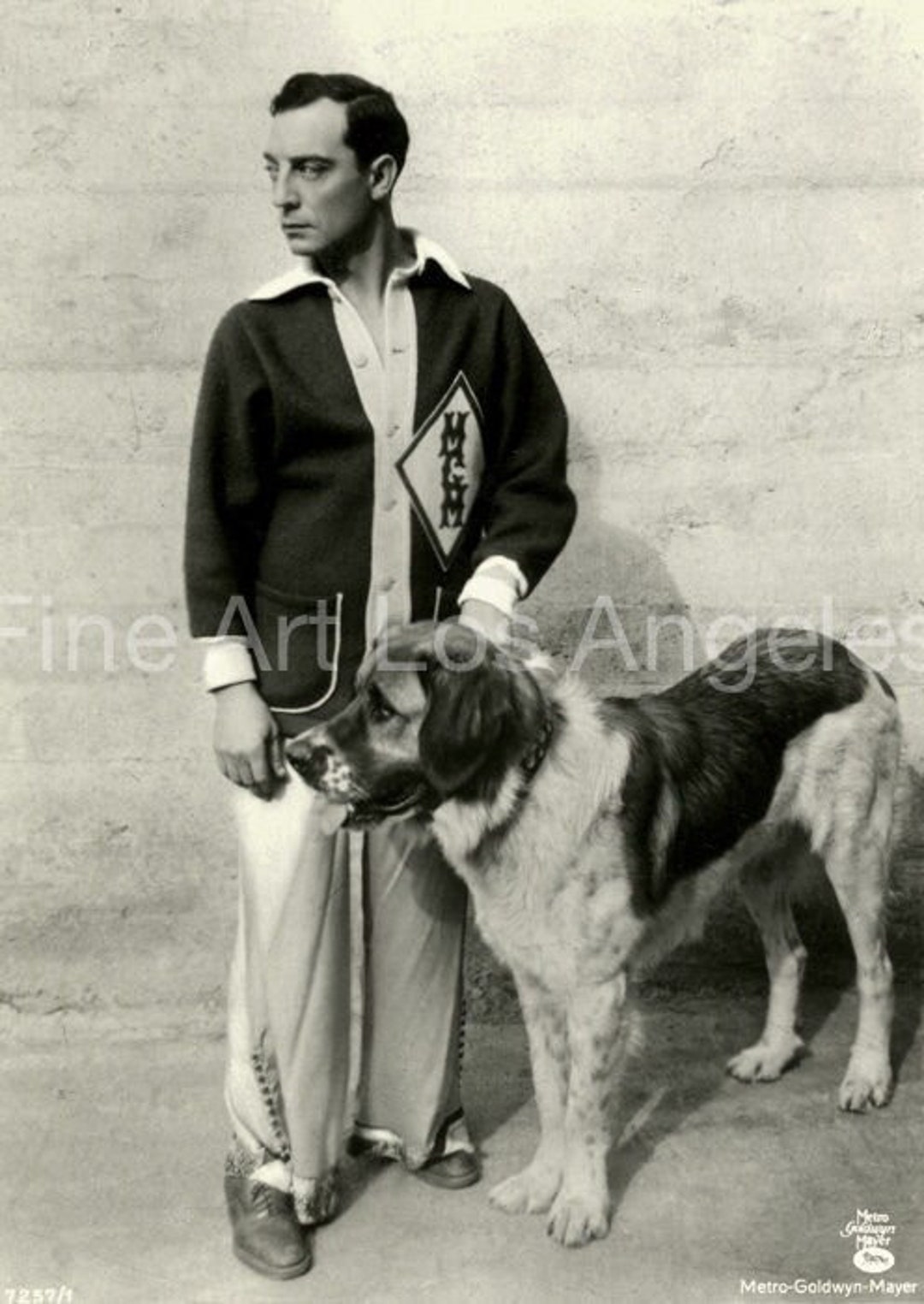 Photo of Buster Keaton and Dog, 1925 - Etsy