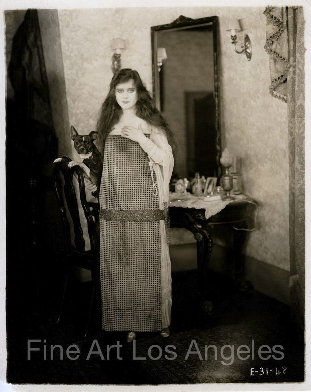Photo of Theda Bara and a Dog - Etsy