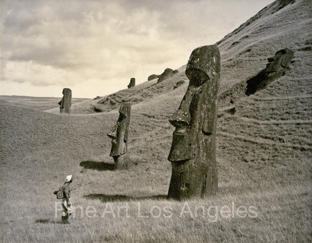Photo of a Man on Easter Island - Etsy