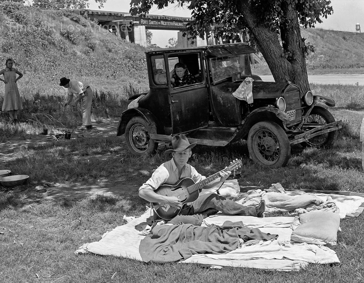 Russell Lee Photo, "camp of Migrant Workers, Oklahoma" 1939 ...