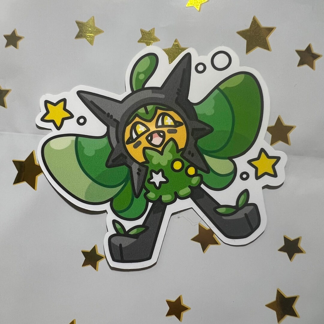 Ogerpon Pokemon Inspired 3" Glossy and Holographic Stickers -- Scarlet ...