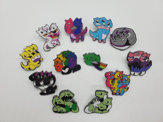 PRYDRA Cute LGBTQ Hydra Pride Flag Hard Enamel Pins and - Etsy