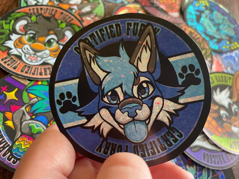 Certified Furry Stickers: 3 Fursona Species Themed - Etsy