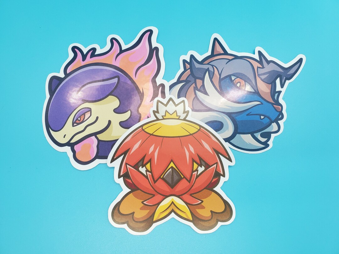 Hisui Starter 3" Sticker | Pokemon Legends Arceus Inspired Glossy ...