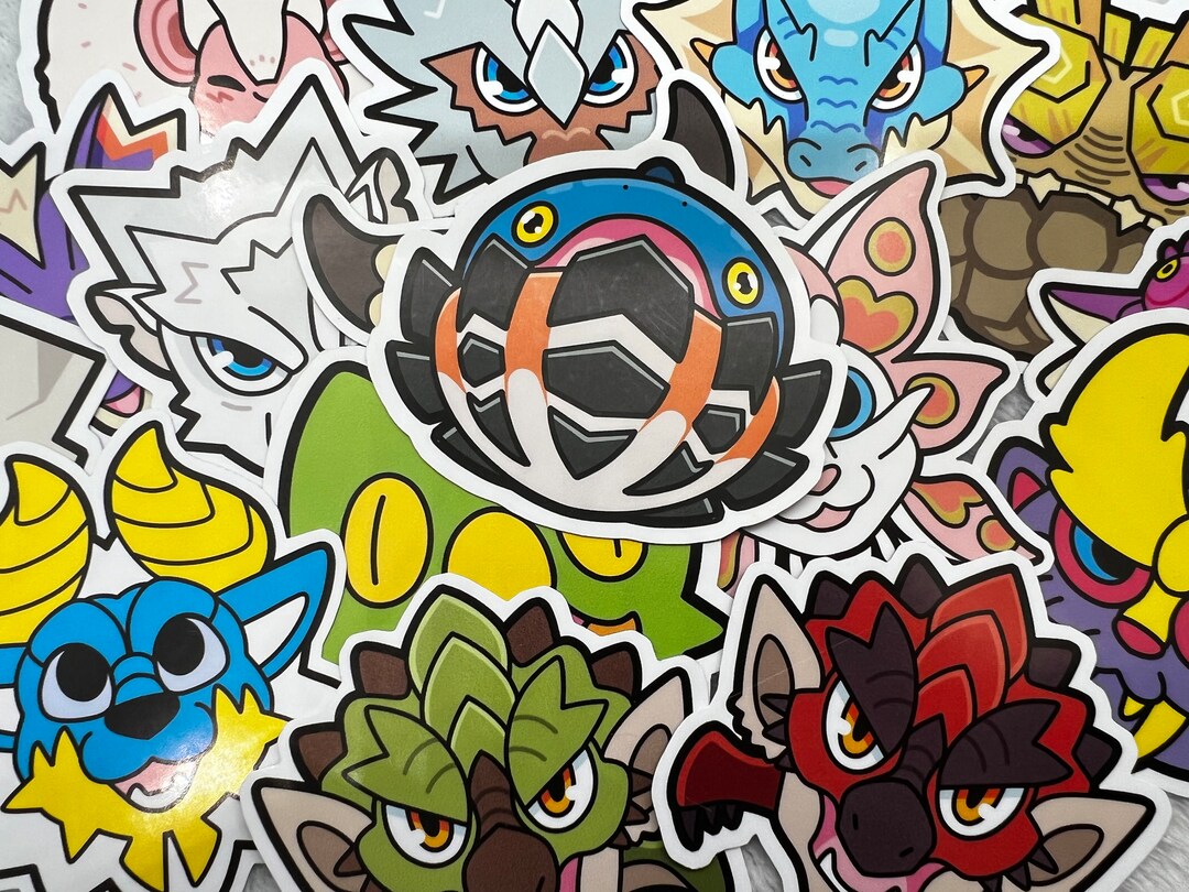 Assorted Monster Hunter Chibi Headshot 3" Glossy or Holographic ...