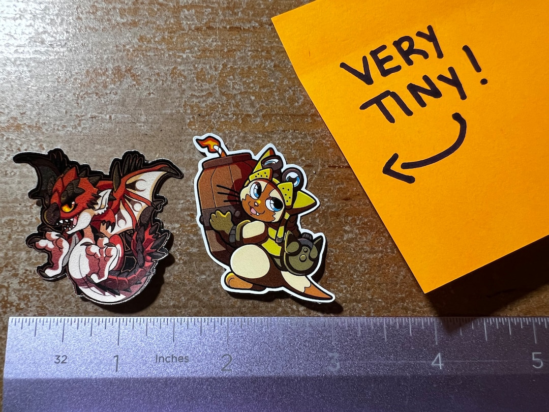 Monster Hunter Minis! 1" - 1.5" Glossy Miniature Sized Stickers ...