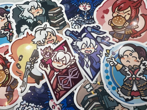 FFXIV 3 Character Stickers Final Fantasy 14 Inspired - Etsy