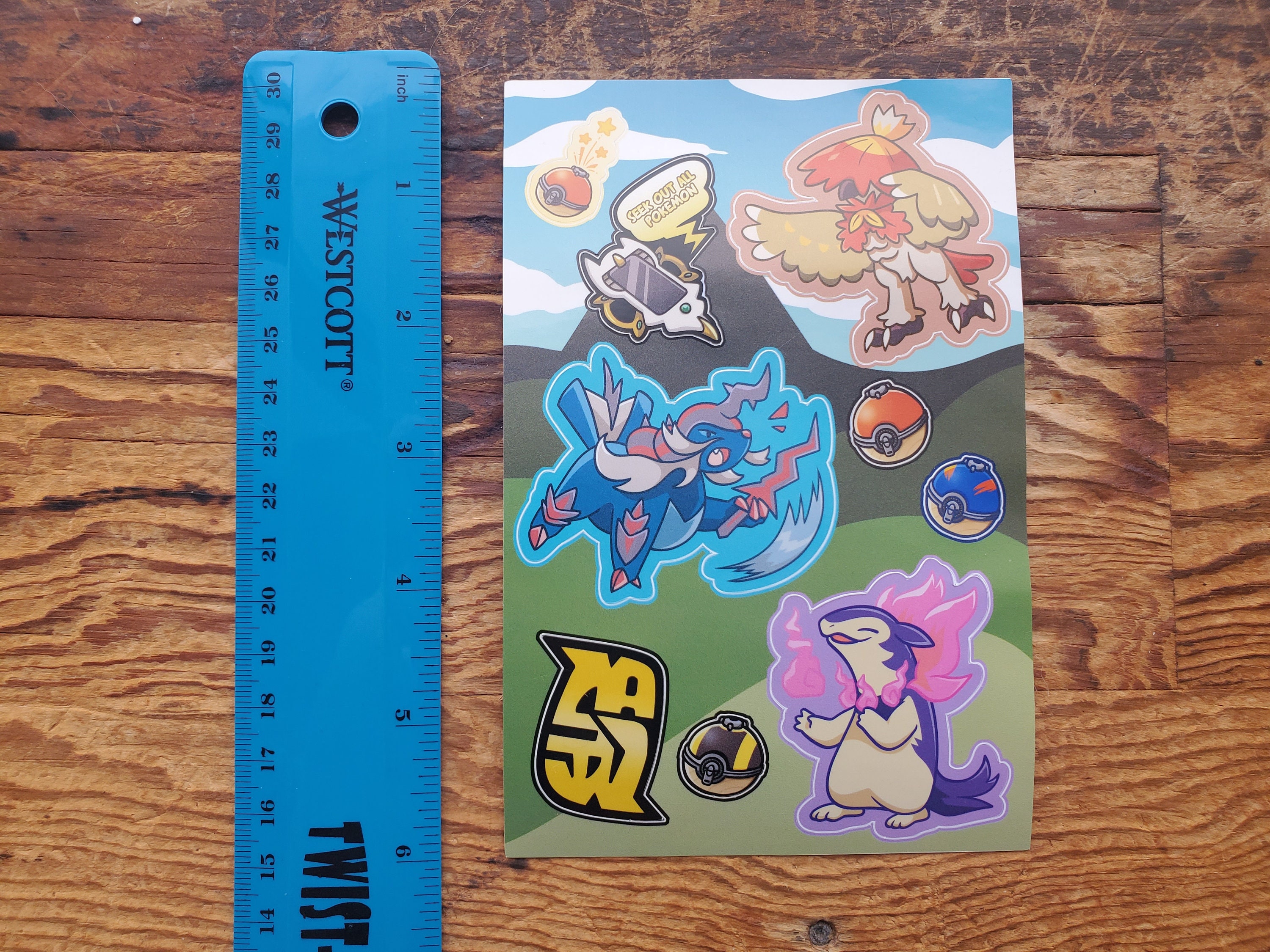 Hisui Adventures Sticker Sheets Pokemon Legends Arceus - Etsy