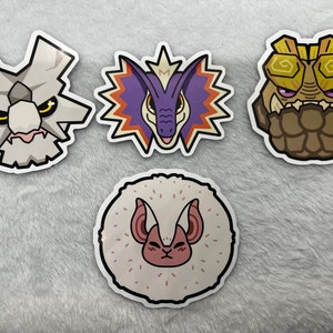 Assorted Monster Hunter Chibi Headshot 3" Glossy or Holographic ...