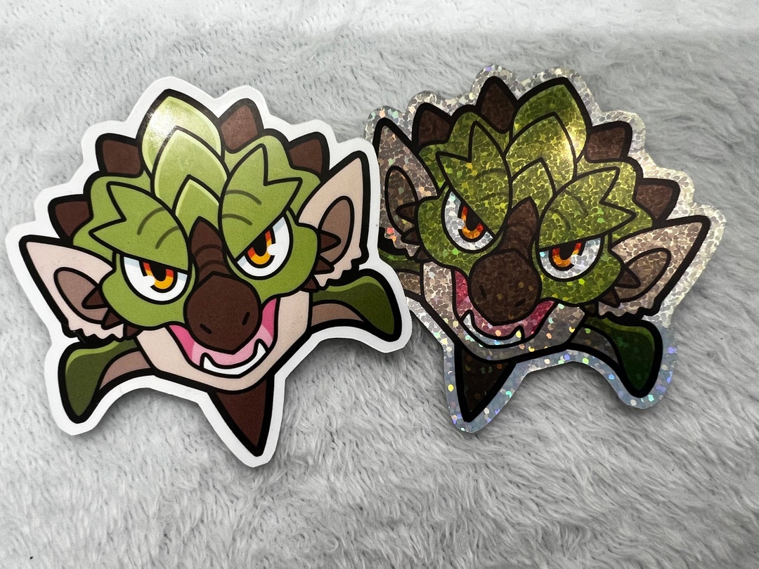 Rathian Monster Hunter Chibi Headshot 3" Glossy or Holographic Sticker ...