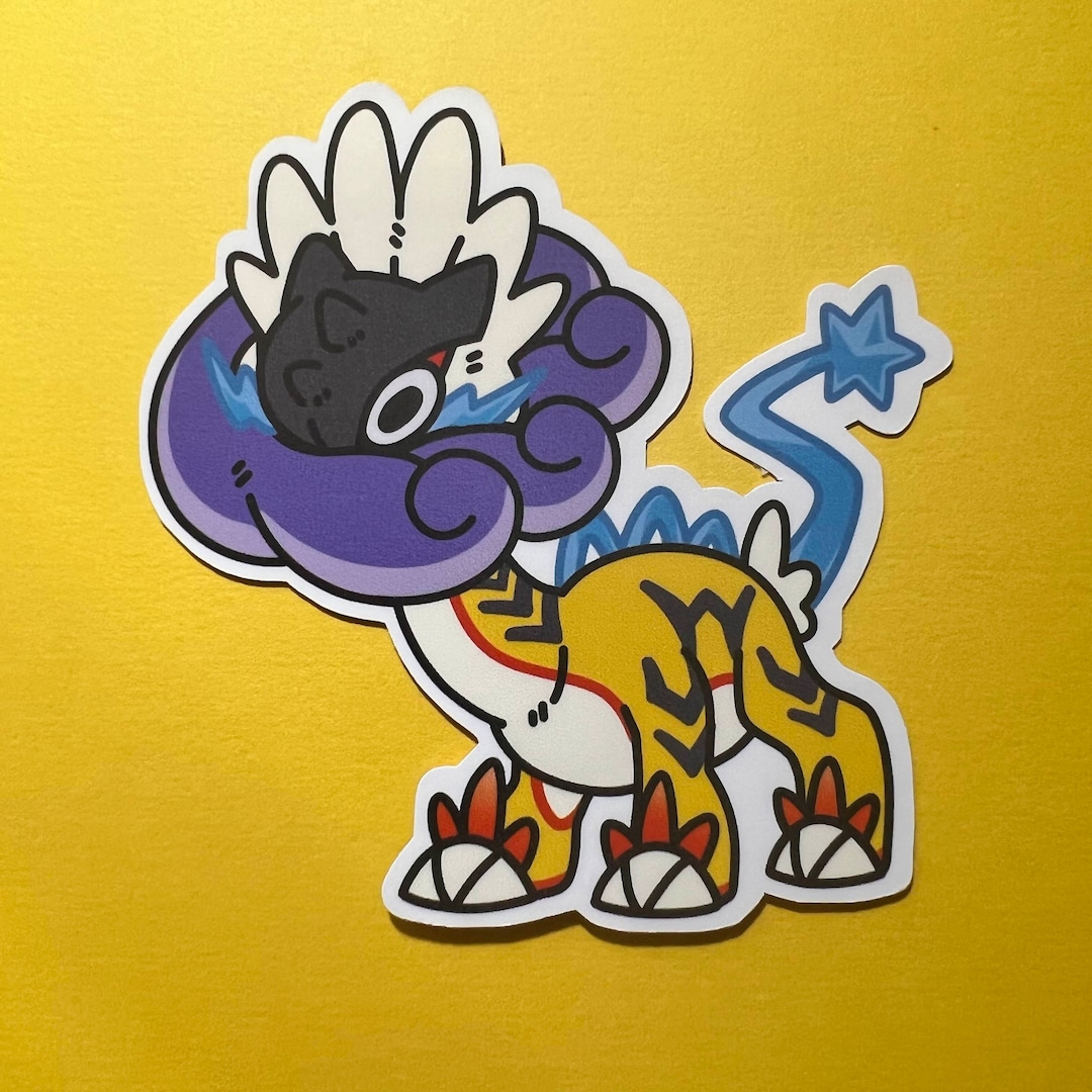 Raging Bolt Pokemon Inspired 3" Glossy and Holographic Stickers ...